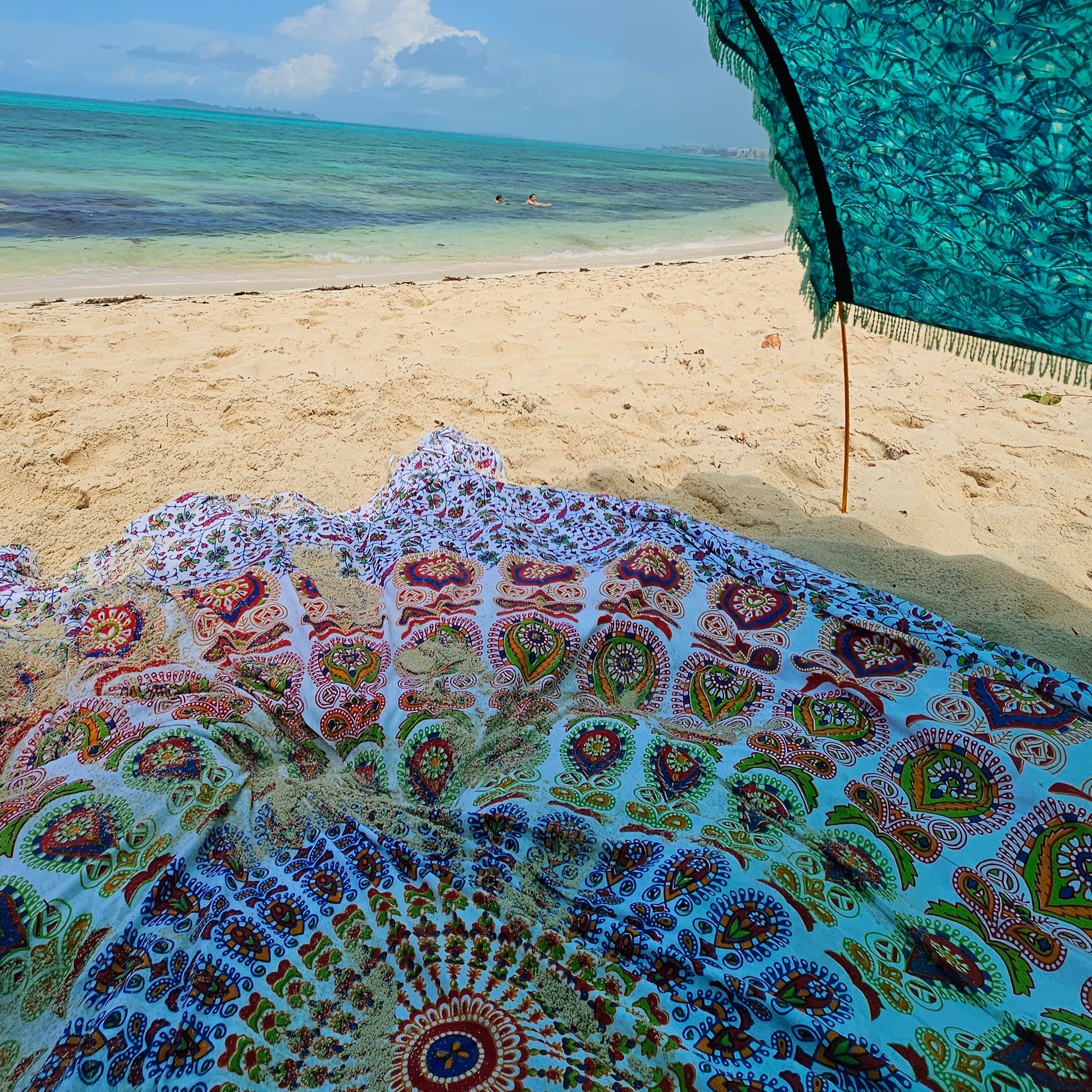 Grand tapis de plage en coton Suniela Beach